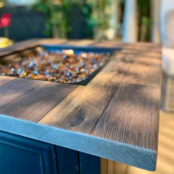 30" SQ Rustic Fire Table - Leisure Depot